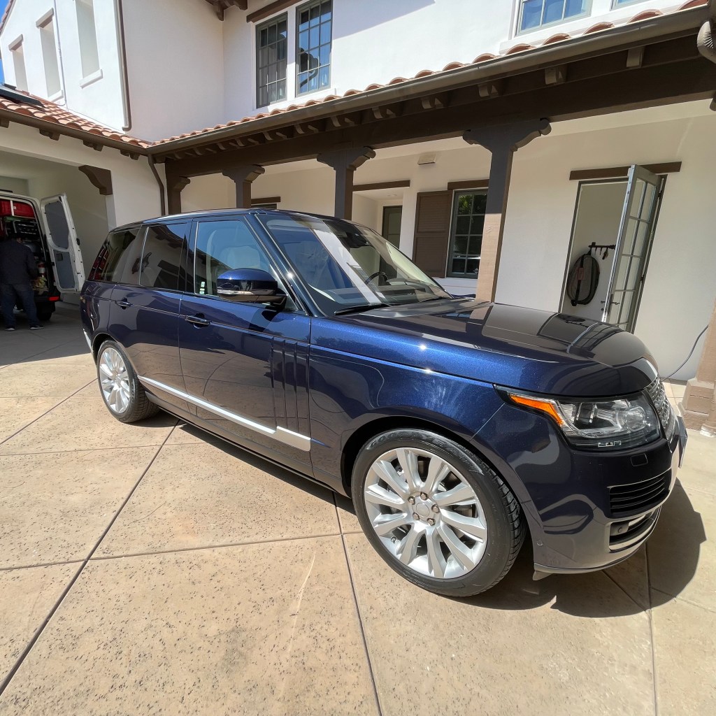 2017 Blue Range Rover Scratch and Dent Repair - WEST COAST BODY AND ...